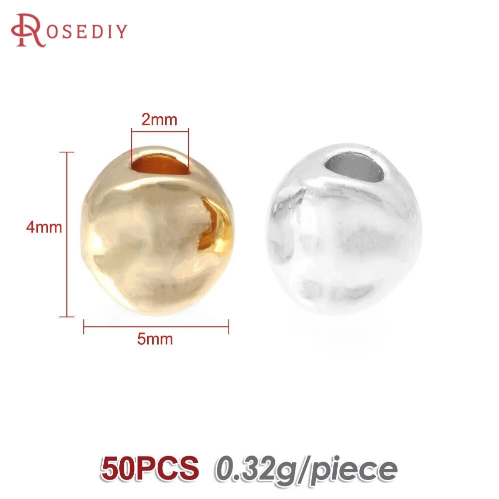 Разделительные бусины Rosediy из латуни серебристого цвета