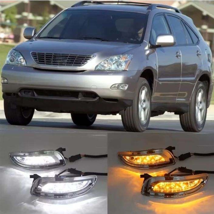 Двухцветный светодиодный дневный светильник для Lexus RX330 2003-2009,2шт.
