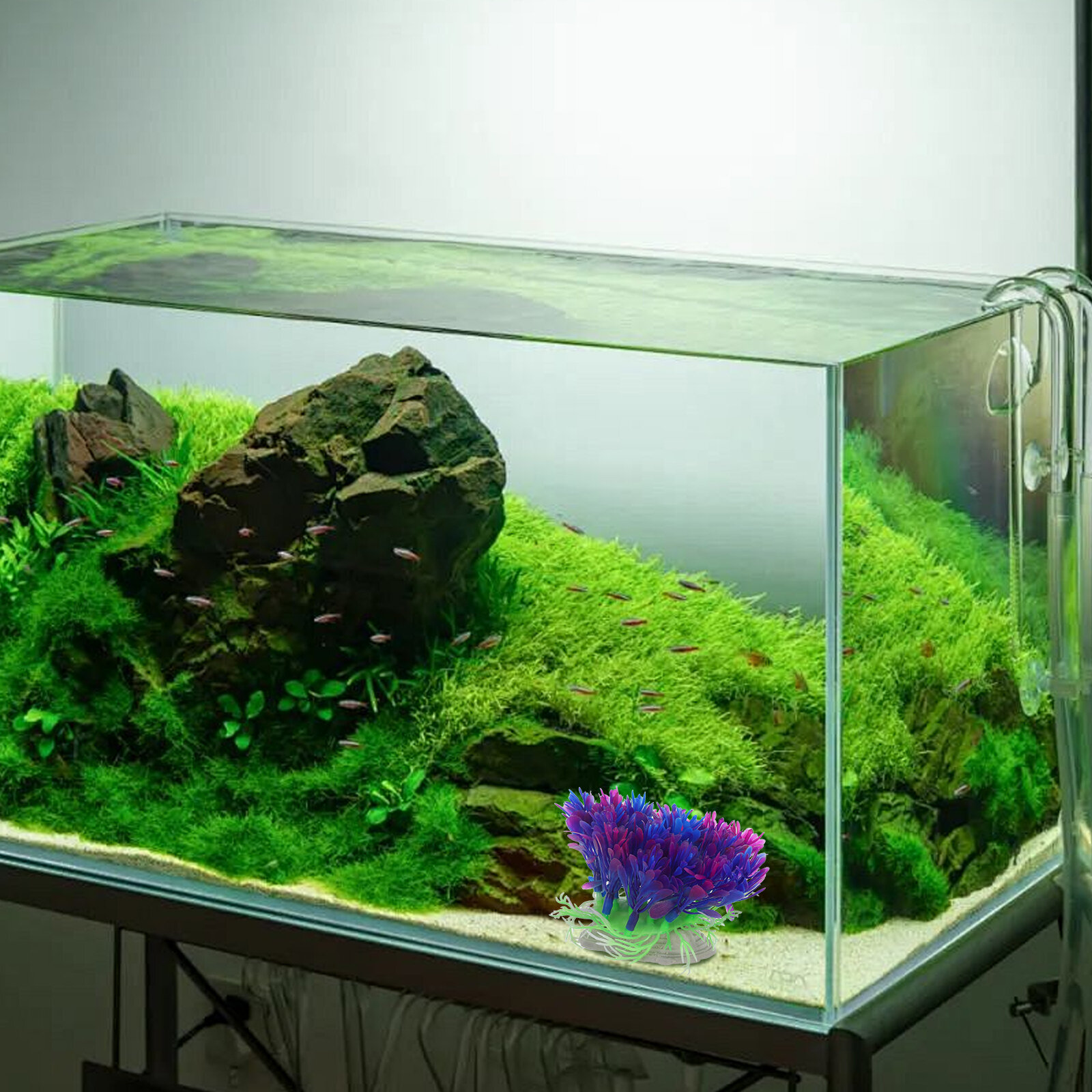 Искусственные Растения Для Аквариума Фиолетового Цвета 6 10X6 00X4 10Cm