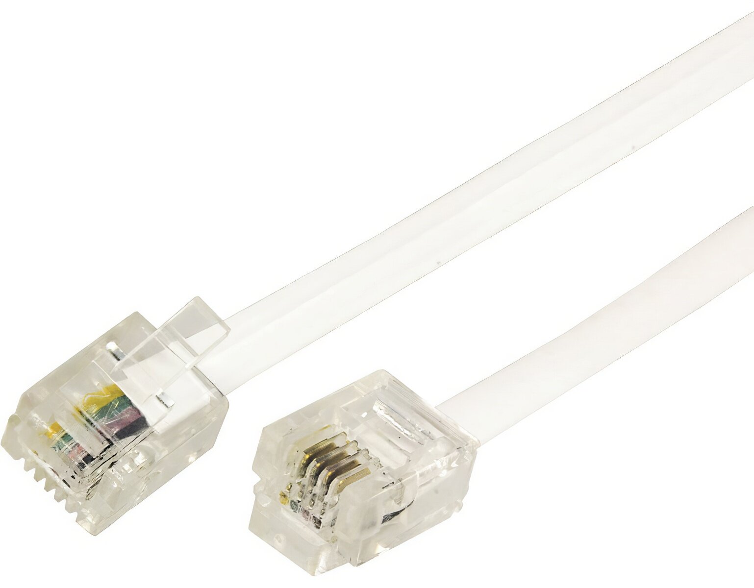 Телефонный удлинитель REXANT RJ-11 (6P-4C), 10 м, белый 18-3101