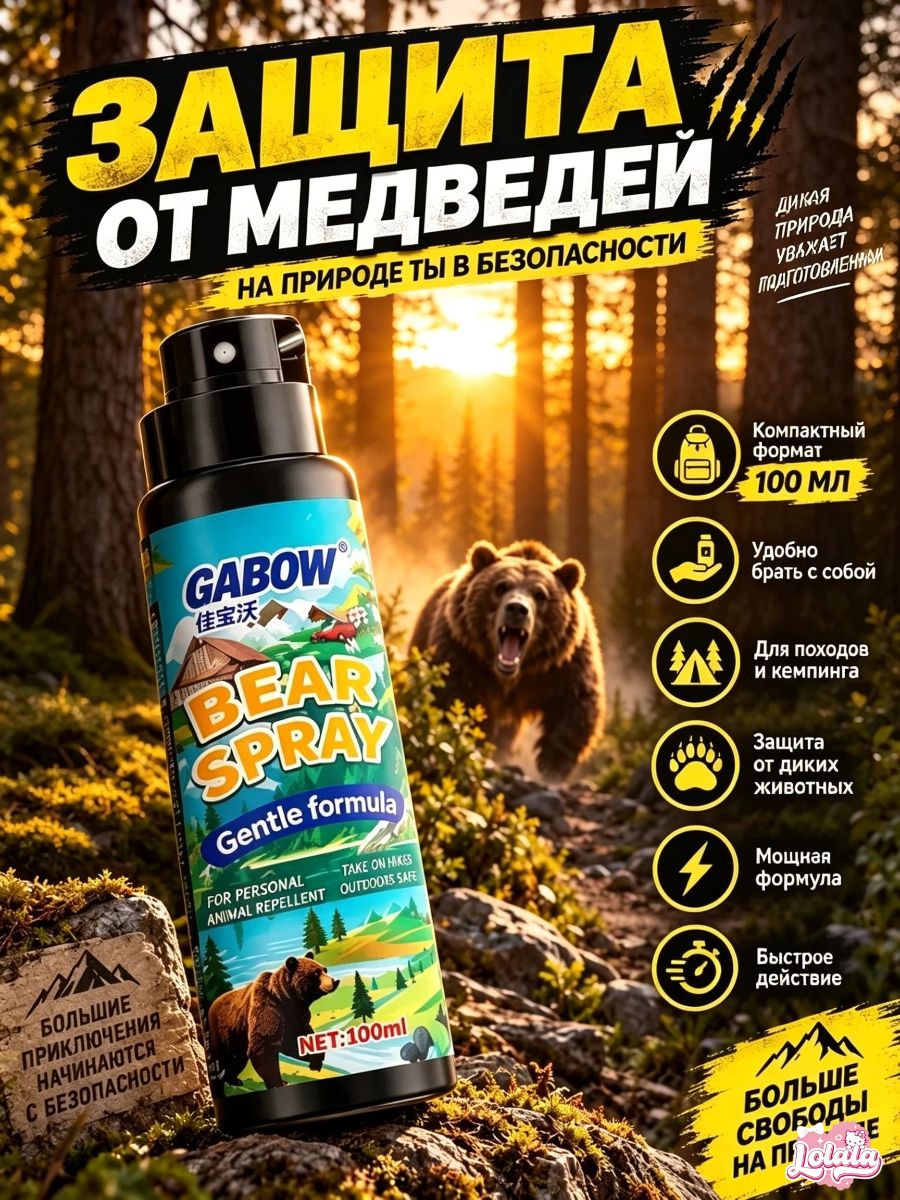 Наружный спрей с капсаицином, 100 мл, для кемпинга