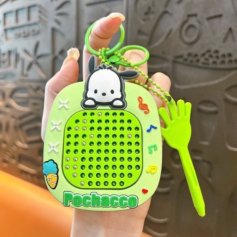 Брелок доска для рисования магнитная с Pochacco, зелёная