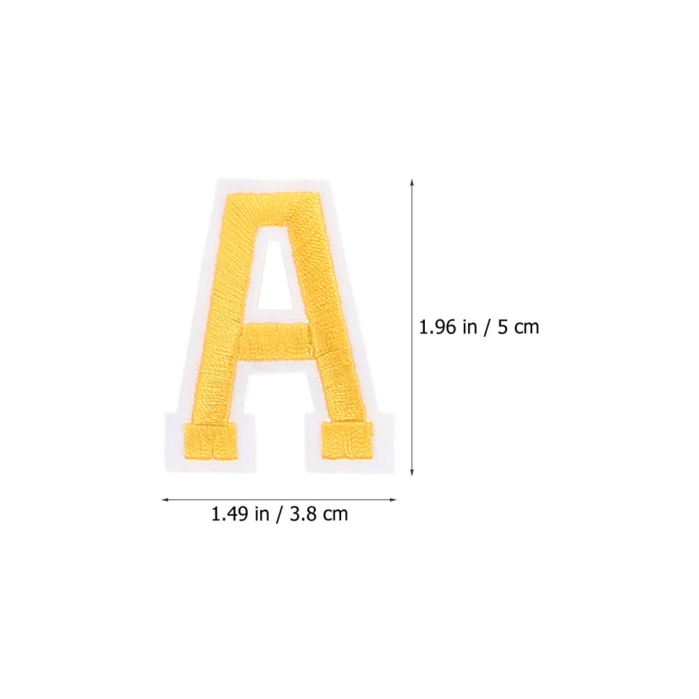 26 Пcs Наклейки Для Одежды Буквенные Значки Из Термочастиц Golden 5.00X3.80X0.10Cm