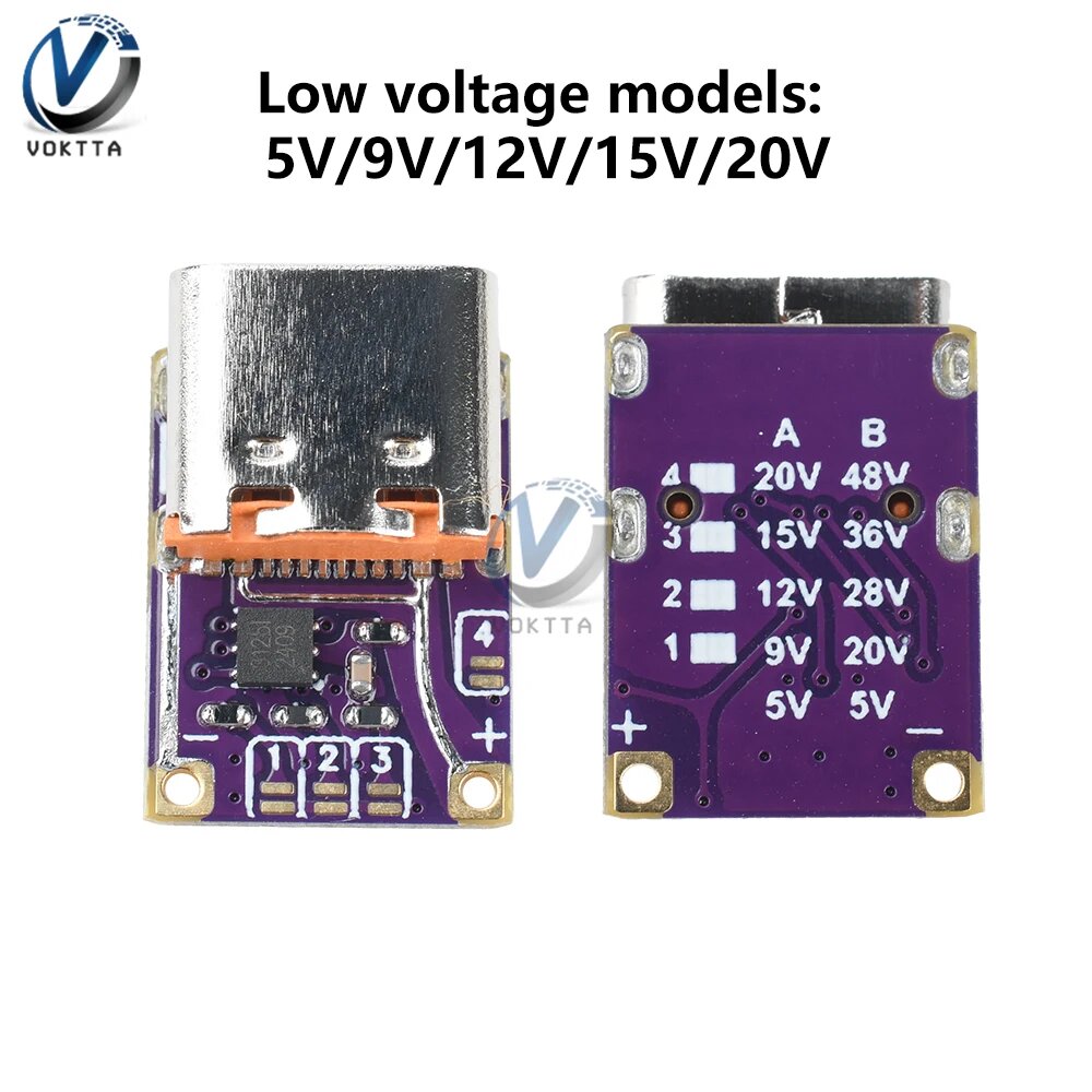 Voktta USB Type-C PD Адаптер 5 шт, low-Voltage