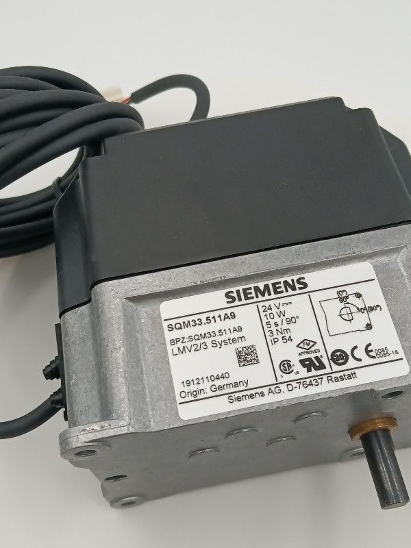 Сервопривод Siemens SQM33.511A9 для управления воздушными заслонками и клапанами горелок