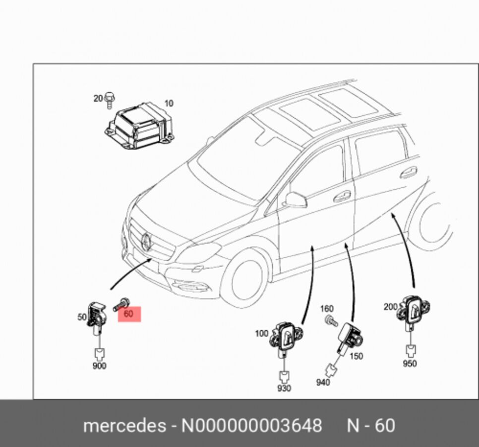 Болт м6 (Mercedes N000000003648)