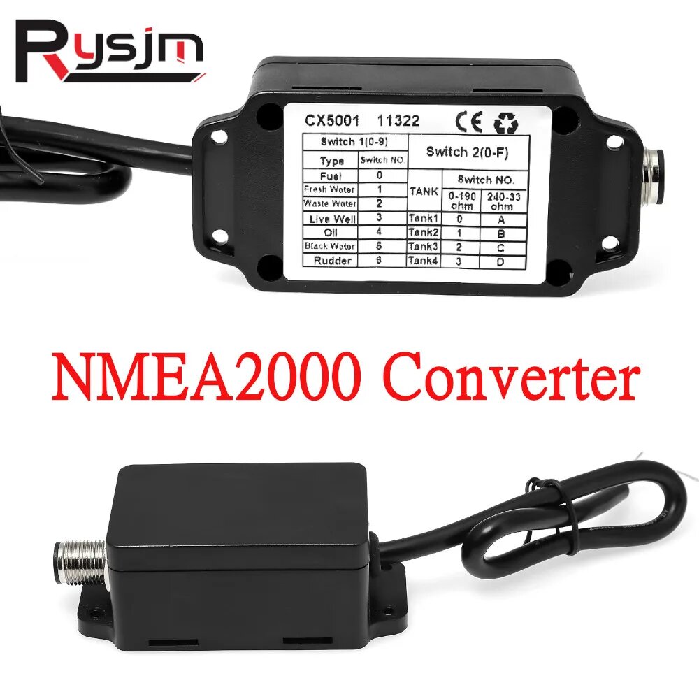 Преобразователь HD NMEA 2000, Кабельный адаптер 0-190 Ом 240-33 Ом NMEA 2000, многофункциональный преобразователь для датчика бака яхты
