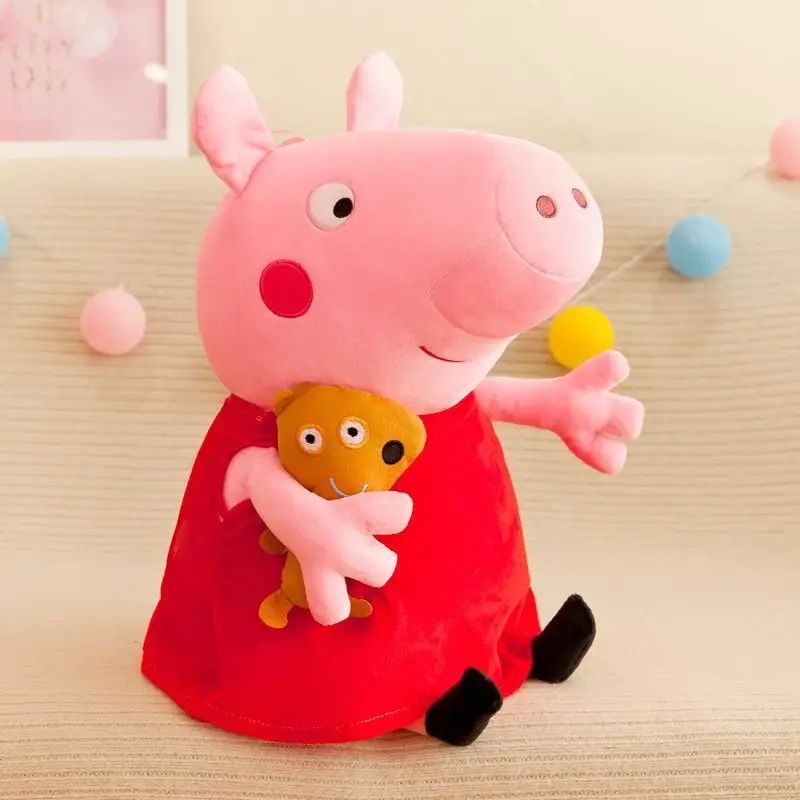 Набор плюшевых игрушек Peppa Pig. Джордж и Пеппа. Подарок ребёнку.