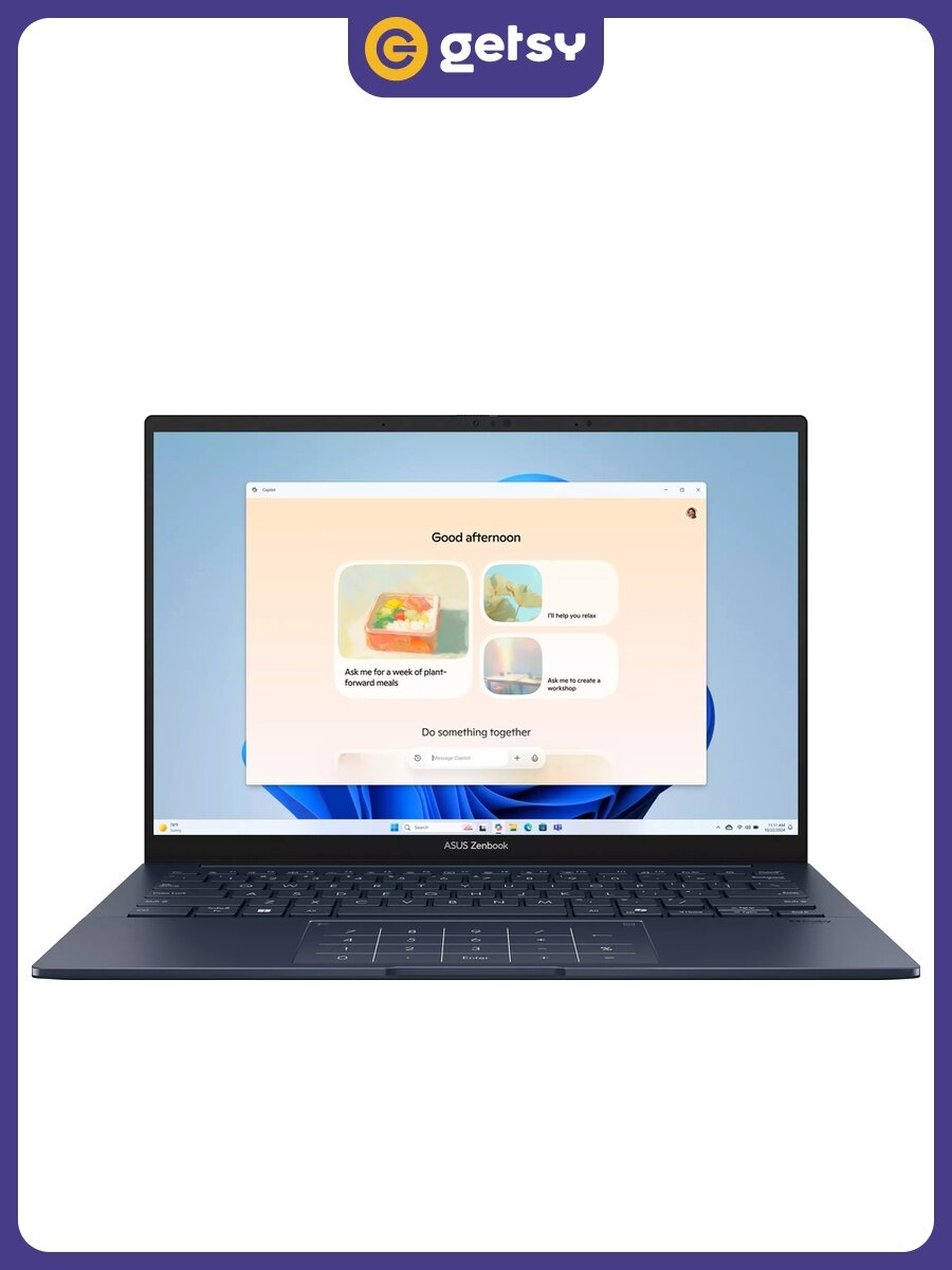 Ноутбук 90NB14W1-M01ZM0 Ноутбук ASUS Zenbook 14 UX3405CA-ST1350 Intel Core Ultra 5 225H/16Gb (soldered D5)/SSD512Gb/UMA/14"/OLED/WQXGA+/2880x1800/120Hz/NoOS/Blue/1.28kg