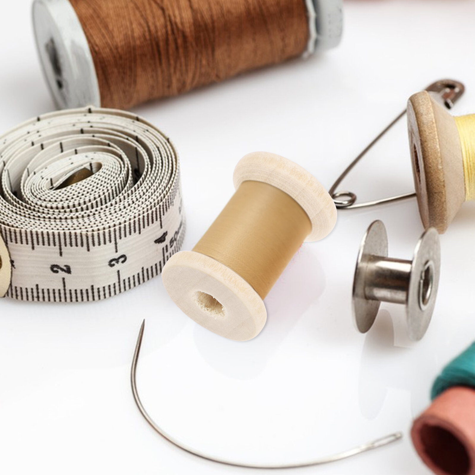 20 Штук Винтажные Деревянные Бобины Для Шитья И DIY Размер 3.00X2.20X2.20CM