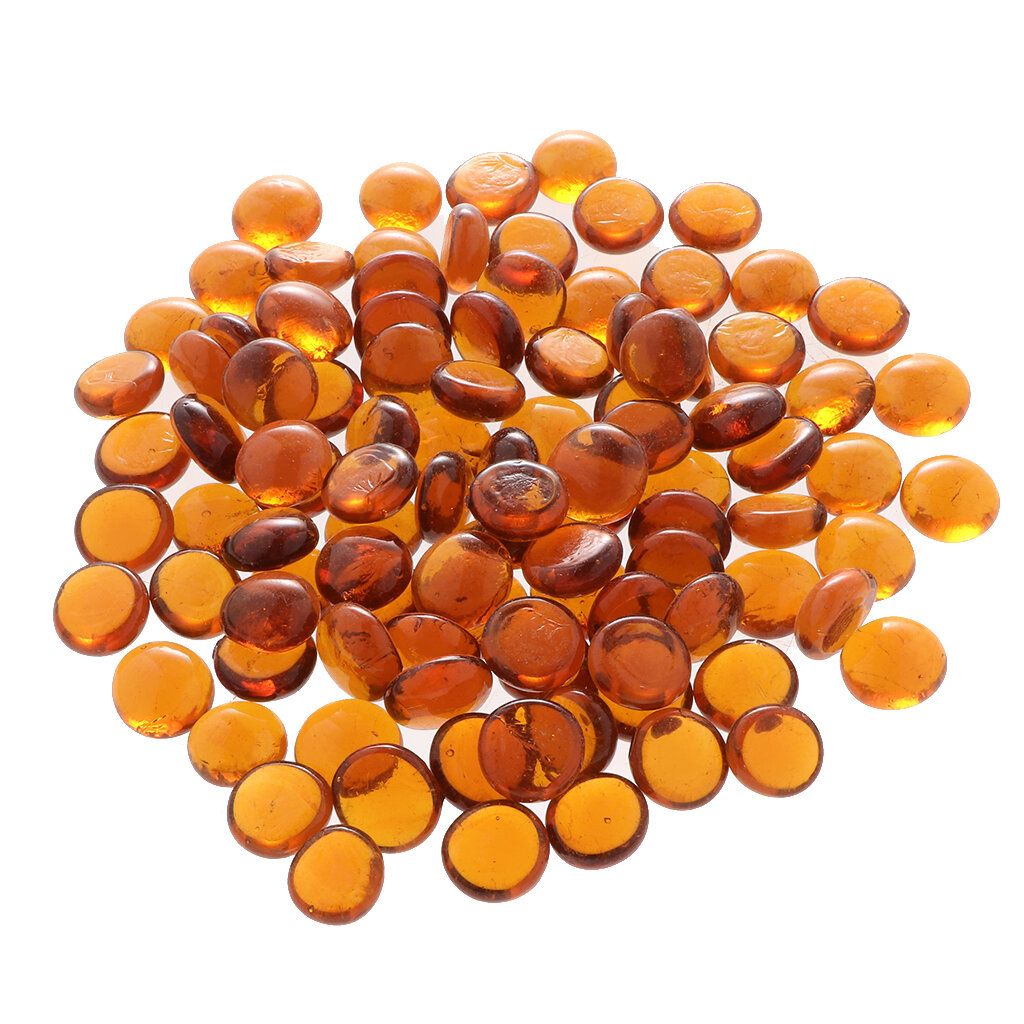 100 штук стеклянных мраморных бусин для наполнения ваз, декор, смешанный цвет, прозрачный янтарный.