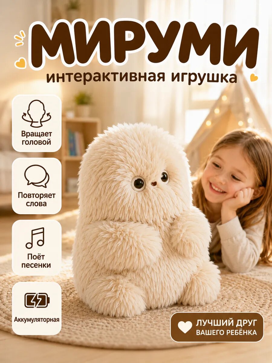 Мируми игрушка интерактивная повторюшка с музыкой