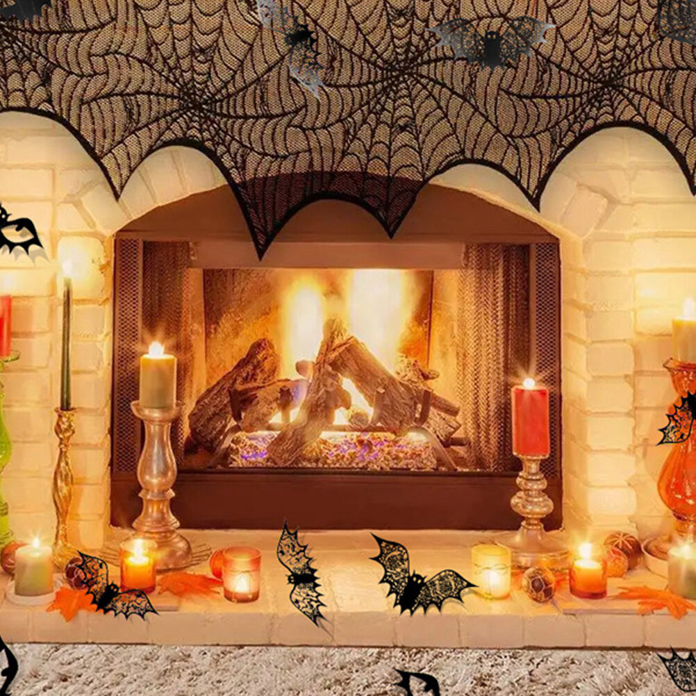 Набор Из 1 Штуки Наклеек В Forme летучих Мышей Для Стен Halloween Wall Decor Размер 18.00X13.00X0.10Cm