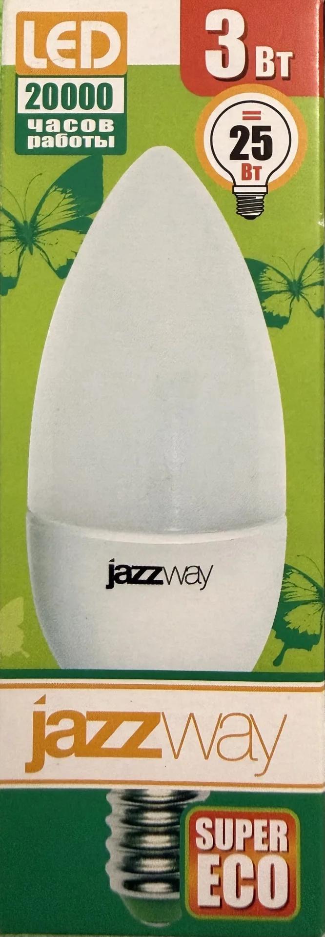 Лампочка светодиодная JAZZWAY, PLED-SE, C37, E14, 3Вт, 230B, 2700K, 200Lm