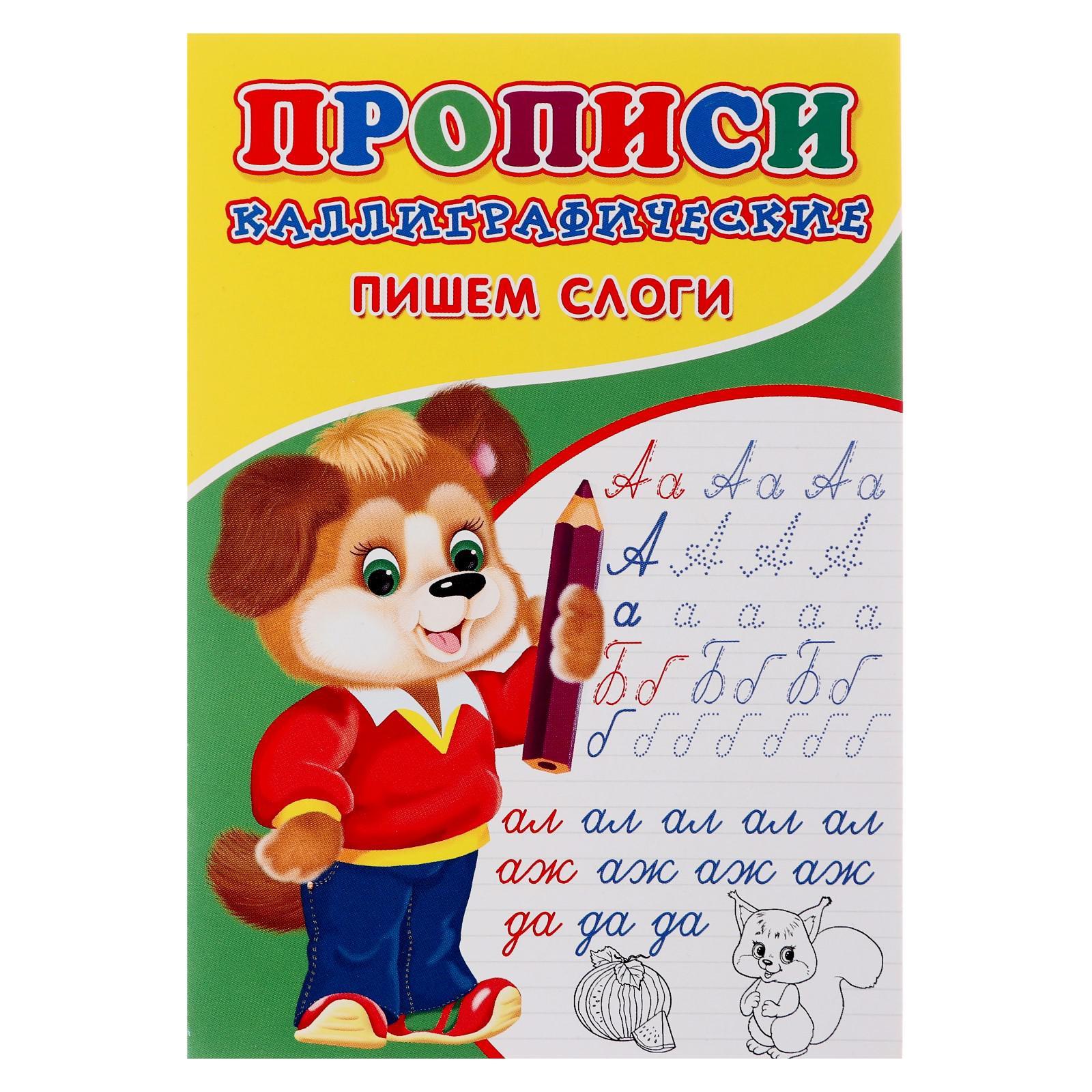 Каллиграфические прописи для малышей «Пишем слоги». Красиво и удобно
