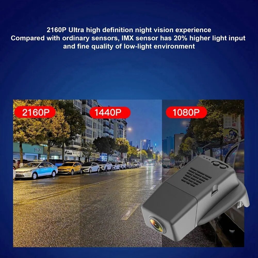 Для Volvo S90 V90 2017-2020 2160P DVR Видеорегистратор 4K UHD Wifi 24H Монитор
