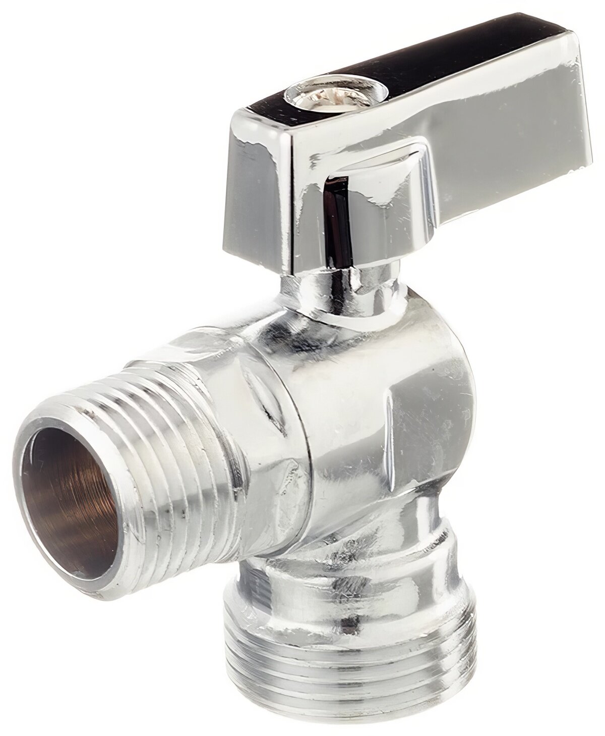Кран шаровой латунный Valtec 3/4 НР(ш) х 1/2 НР(ш) к бытовой технике мини угловой (VT.392. N.05)