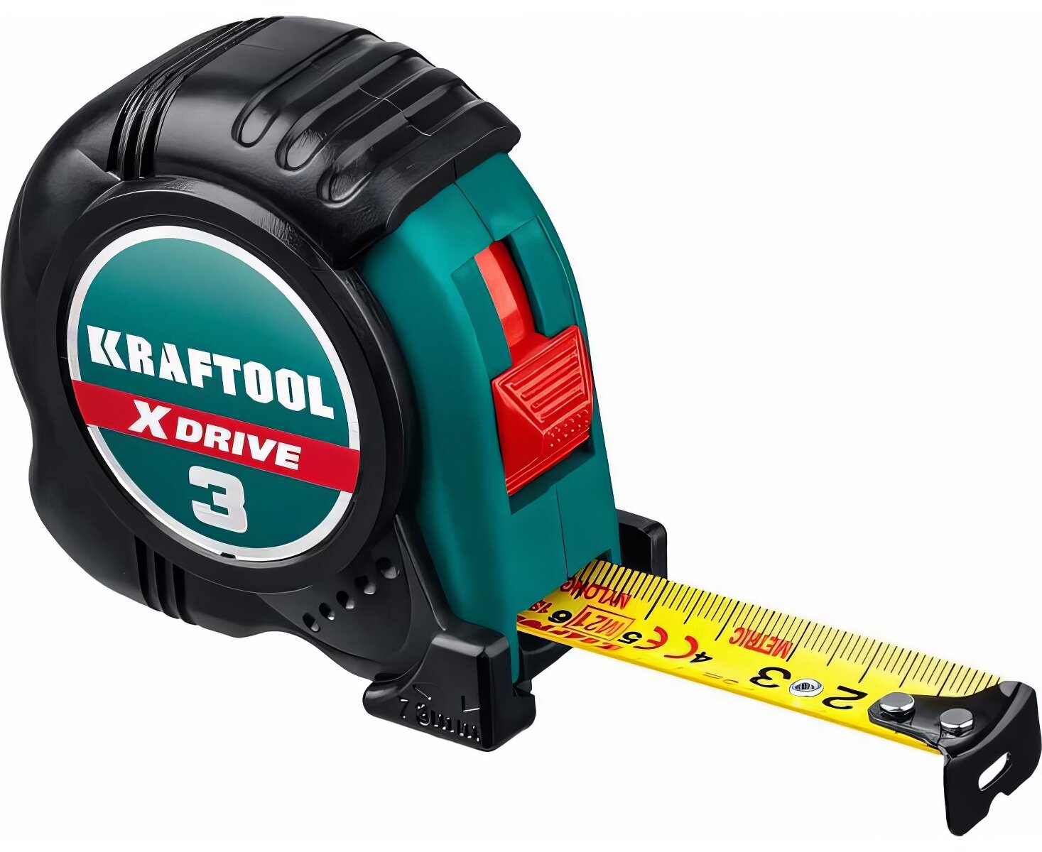 Рулетка KRAFTOOL X-Drive 3м/19мм с ударостойким обрезиненным корпусом 34122-03-19_z02