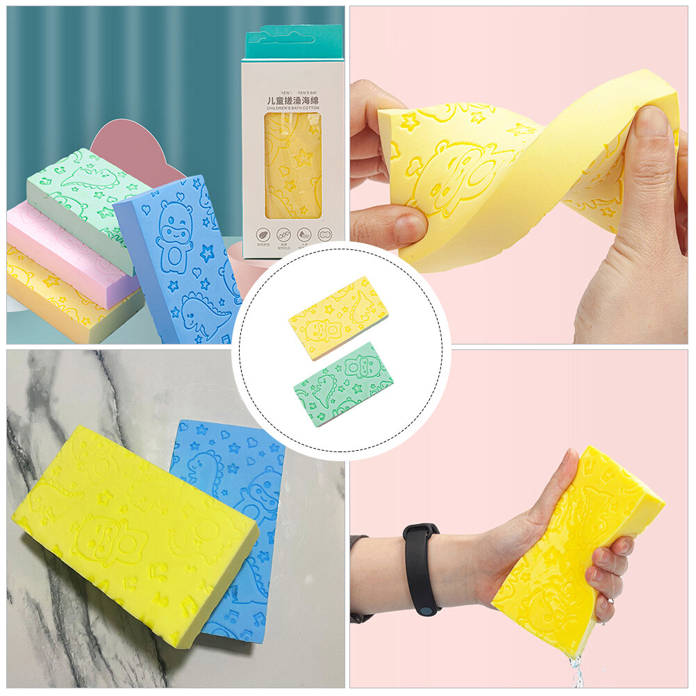 2 Пcs Cponge Для Душа Из Премиального Материала PVA Для Ухода За Телом 13x7Cm