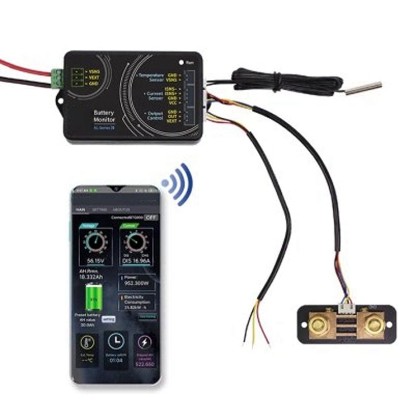 X7(T B E X) Монитор батареи, Тестер емкости батареи Bluetooth, 100A 0 120V Вольтметр Амперметр Инструмент совместим с тестирования, Беспроводной мультиметр