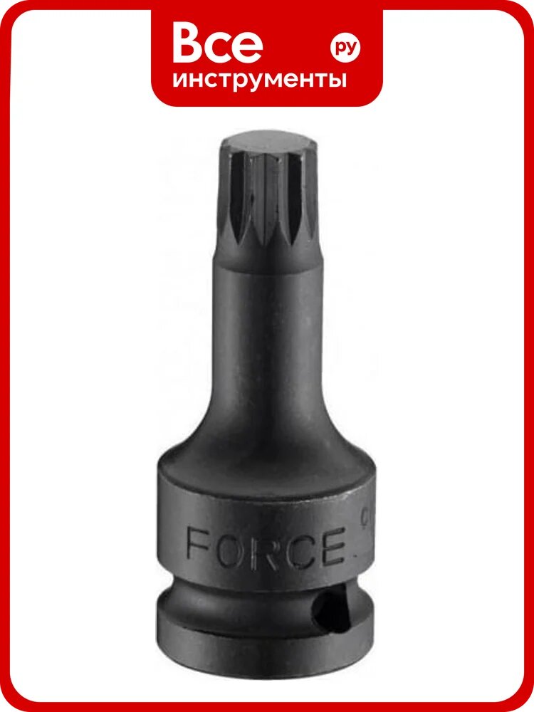 Ударная головка бита Spline M12, 1/2", 78 мм FORCE 24807812