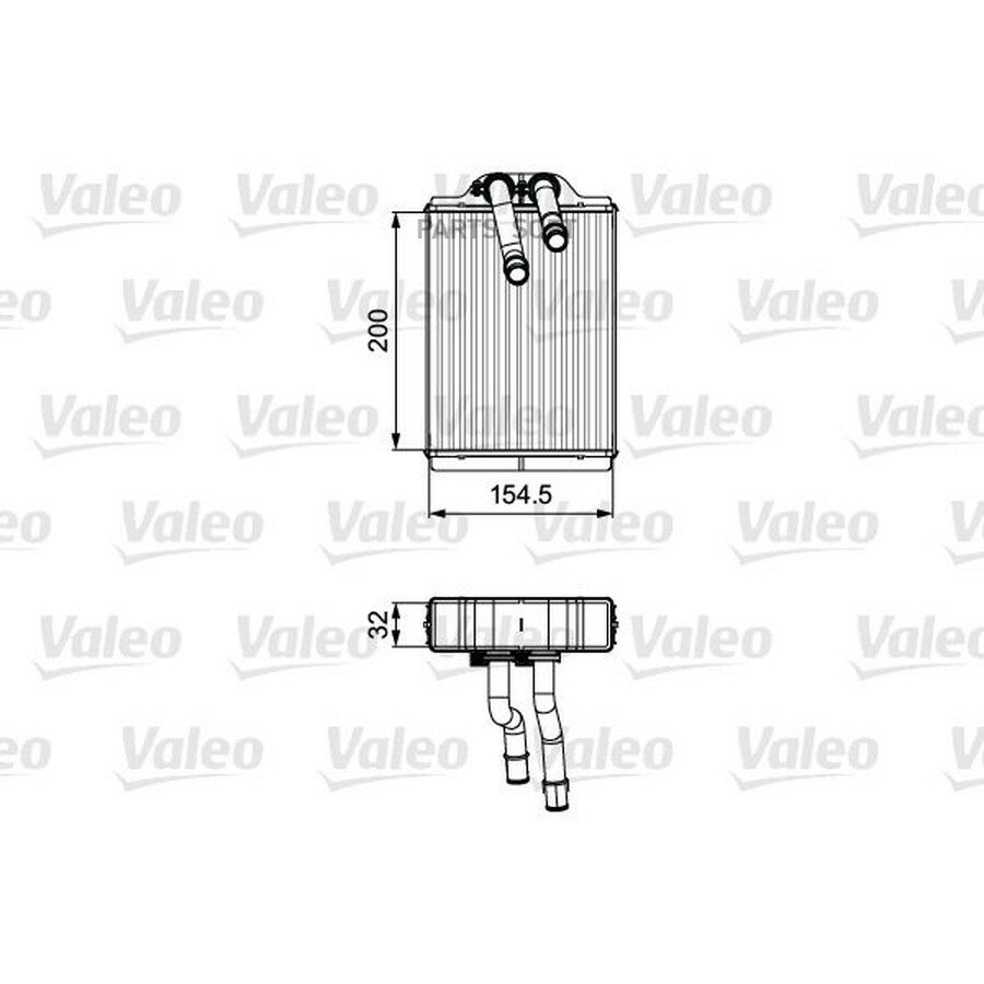 Радиатор печки от официального дистрибьютора, VALEO, артикул 811551