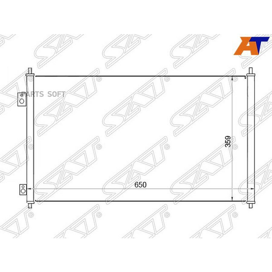 Радиатор кондиционера Honda Civic 00-06 / Civic Ferio 00-05 от официального дистрибьютора, SAT, артикул STHD083940