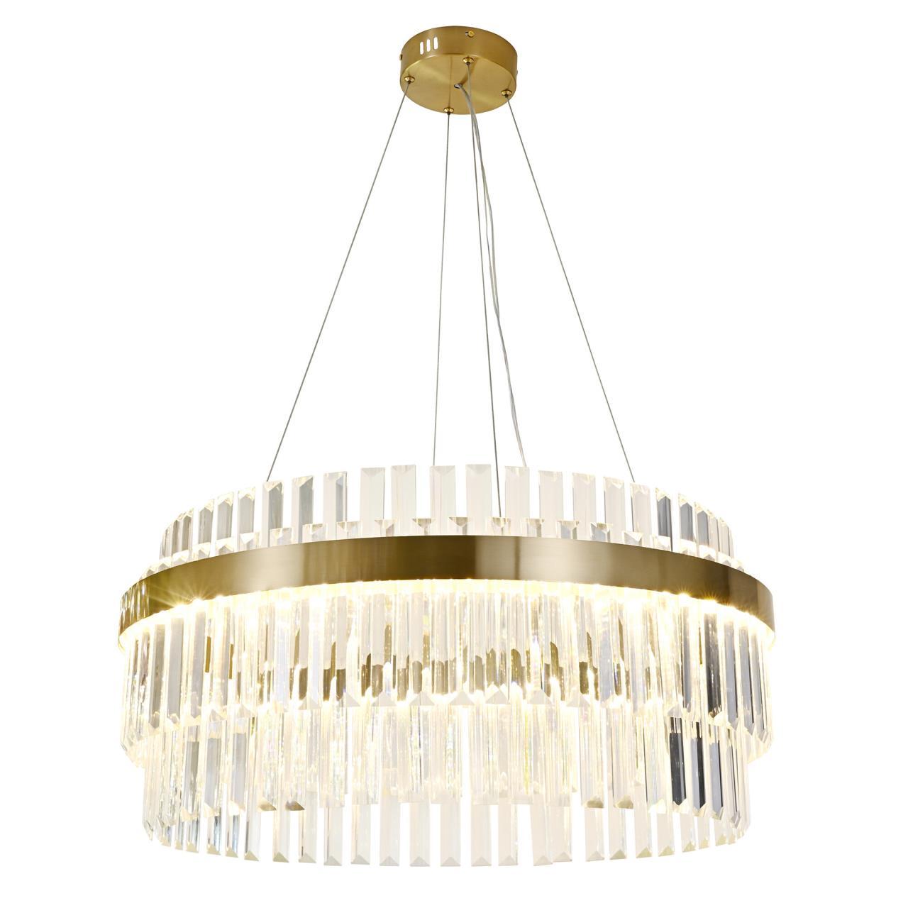 Подвесная люстра Citilux Sheldon CL339163, LED 148 Вт, бронзовый/прозрачный