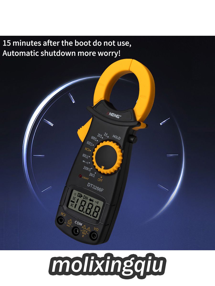 Цифровой токоизмерительные клещи ANENG DT-3266F с функцией True RMS, измерение напряжения, тока и сопротивления