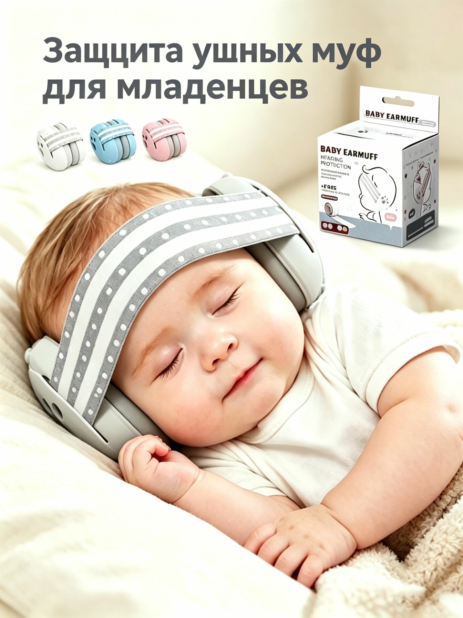 Детские защитные наушники для младенцев, беруши для новорожденных, защита от шума для детей до 3 лет
