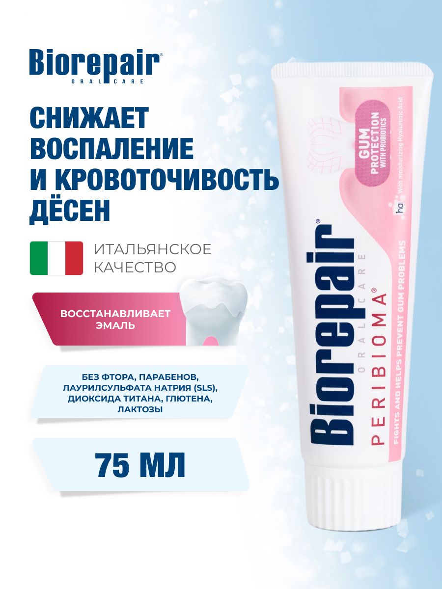 Зубная паста для защиты десен Biorepair Peribioma Gum Protection, 75 мл