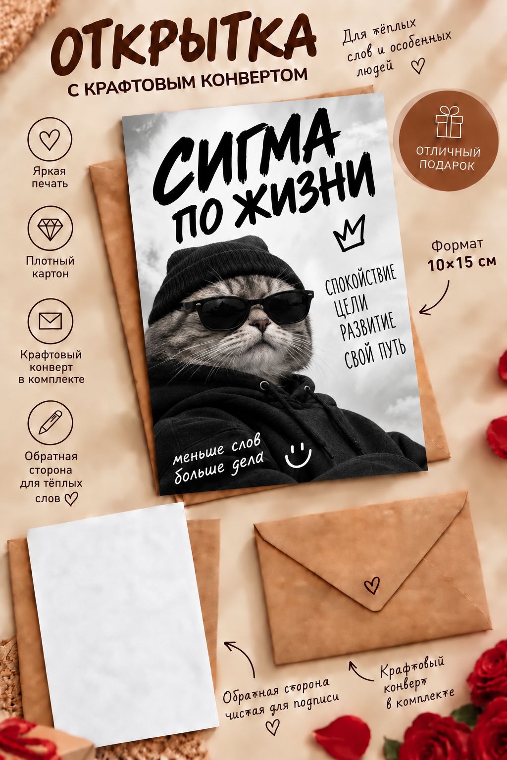 Открытка другу, подруге