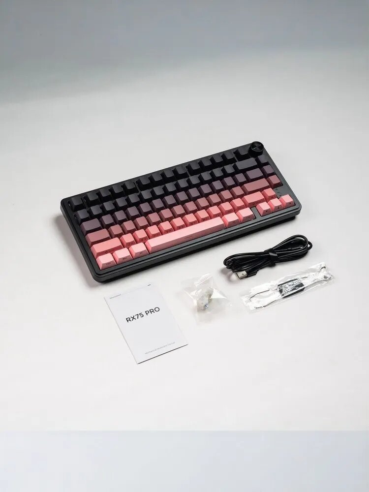 CyberLynx RX75PROКлавиатура беспроводной игры, связь трёх режимов, синяя ось