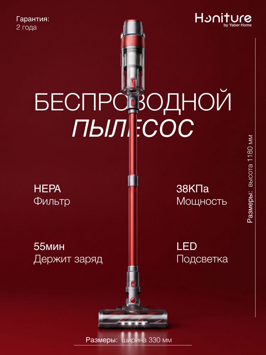 Пылесос беспроводной вертикальный Honiture S13 Pro
