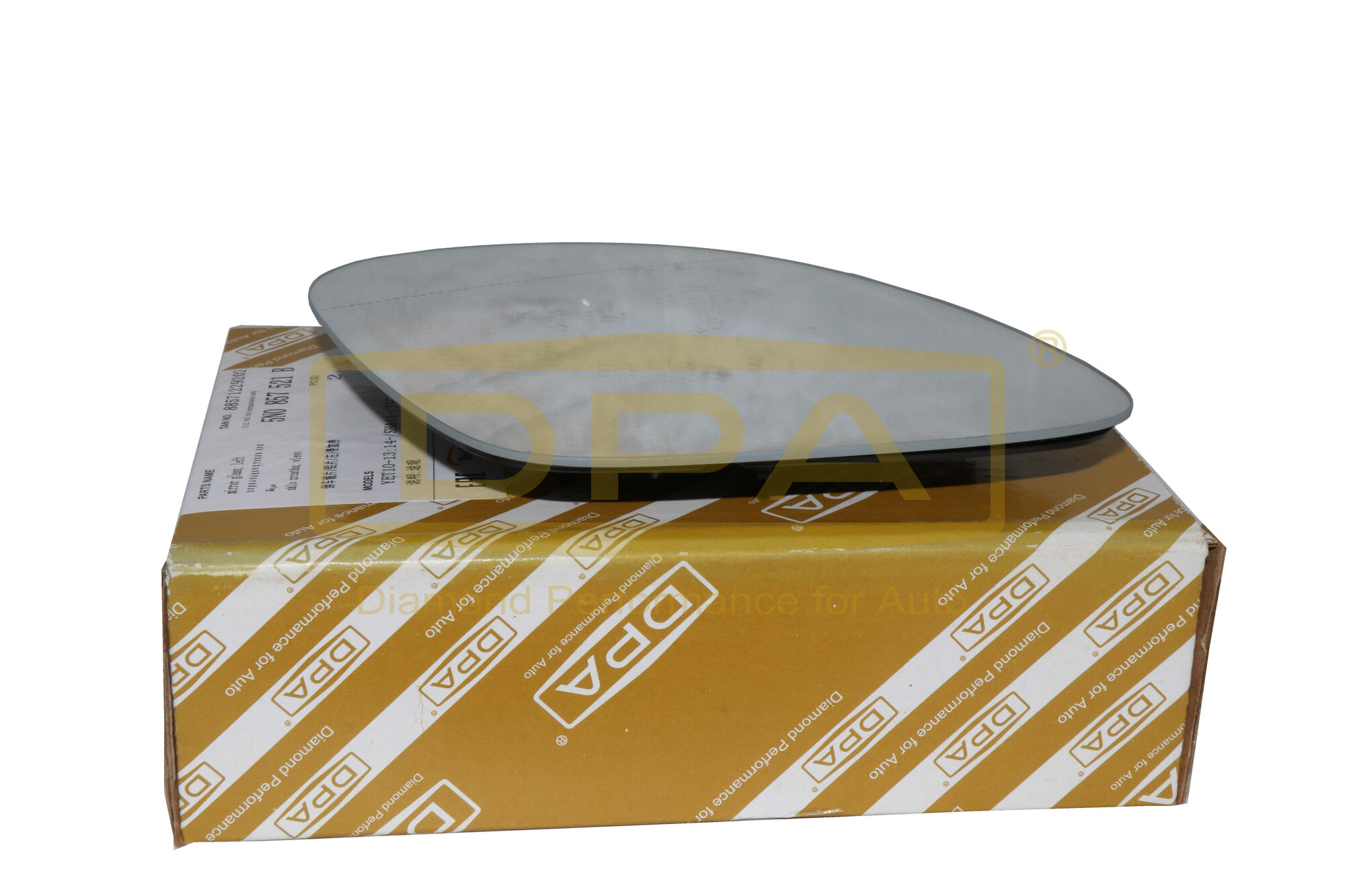 Стекло зеркала DPA (Diamond) 88571229202 для SEAT Alhambra; Skoda Yeti; VW Sharan, Tiguan