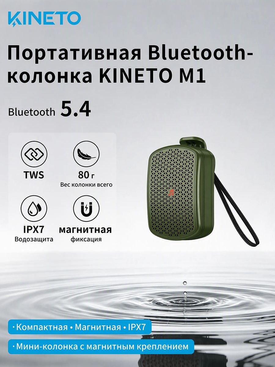 Компактная беспроводная акустика с креплением на зажиме и встроенным магнитом Портативная Bluetooth колонка для рыбалки, велосипедных прогулок и отдыха на природе /Поддержка TWS