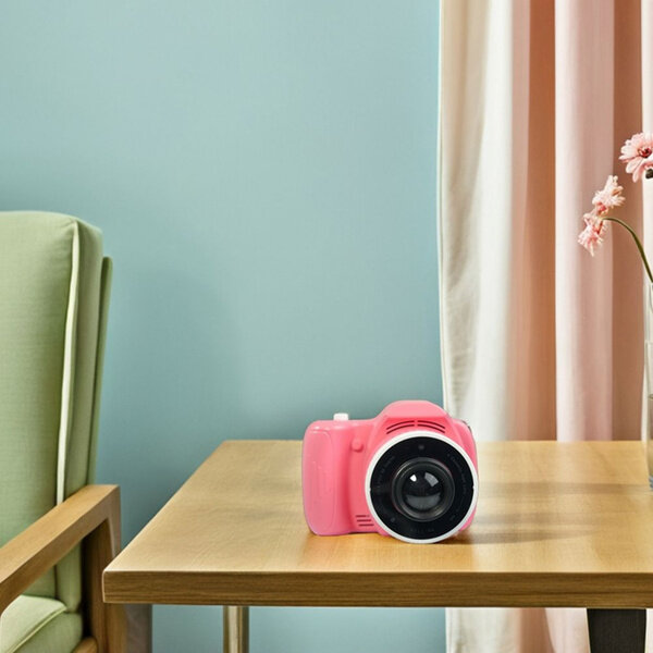 Розовый детский фотоаппарат с проектором и ai-редактором для съемки и развлечений
