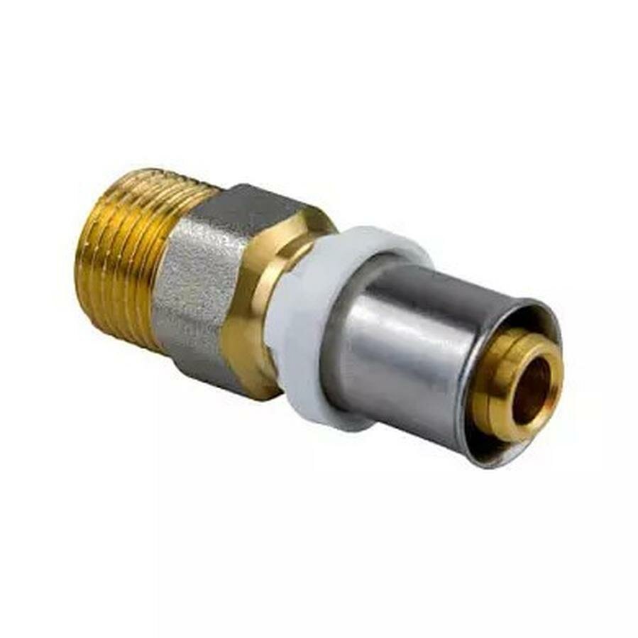 Пресс муфта переходная 16х3/4" НР, никель
