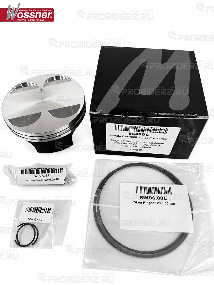 Поршень для мотоцикла CRF450R 02-03 от бренда Wossner 8546DC
