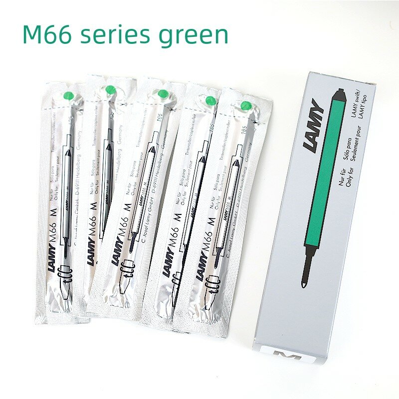 Зеленая ручка-перезарядка LAMY M66 0.7 мм, 5 штук, Германская оригинальная