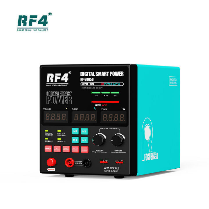 Измеритель мощности RF4-3005D 30 В/5 А постоянного тока, регулируемый, для мобильных телефонов и компьютеров (цифровой дисплей со стрелкой)