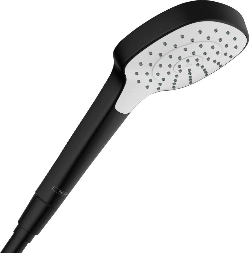 Душевая лейка Hansgrohe Croma E 26814670 с экономией воды, лейка для душа, черная, матовая, квадратная
