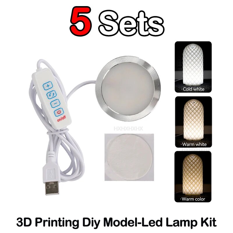 5 Sets Led Lamp Kit для 3D-печати, DIY модель