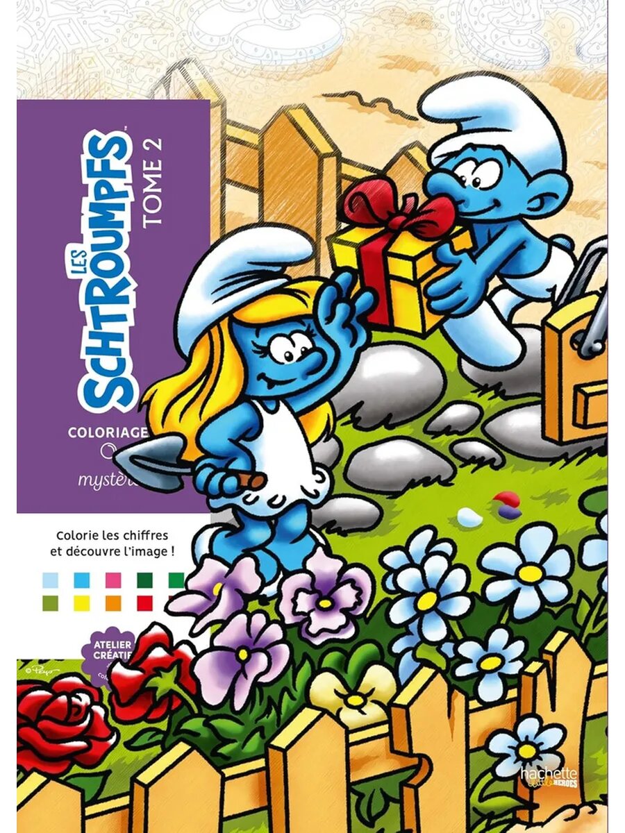 Раскраска по номерам Coloriages mysteres Disney Смурфики