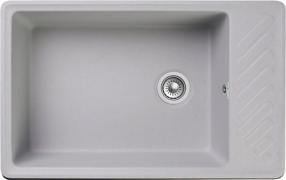 Мойка кухонная GranFest Quarz Z 51 кварцевая, 75x48, прямоугольная, мойка для кухни, с крылом, серая, матовая