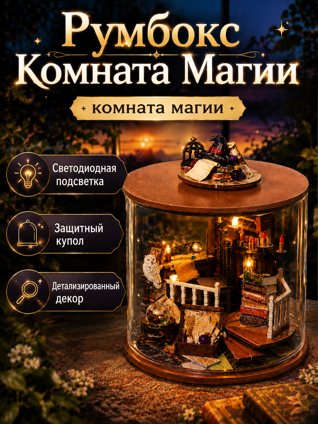 Подарочный Интерьерный конструктор (Румбокс) Yarvita "Комната Магии" миниатюра DIY House