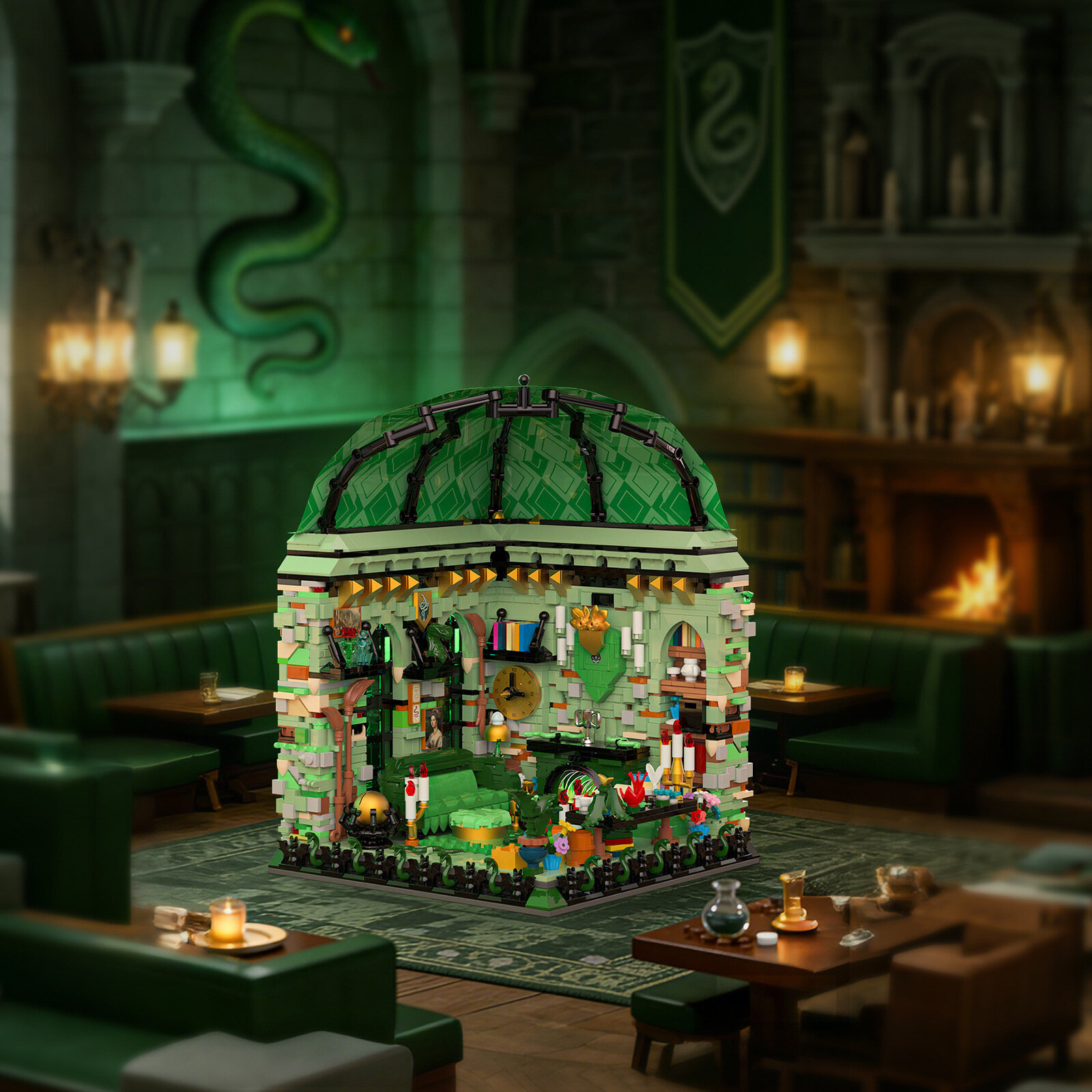 Brick Joy 66192 Clam Bot Lounge — развивающий конструктор из строительных блоков, модель 7, Слизерин