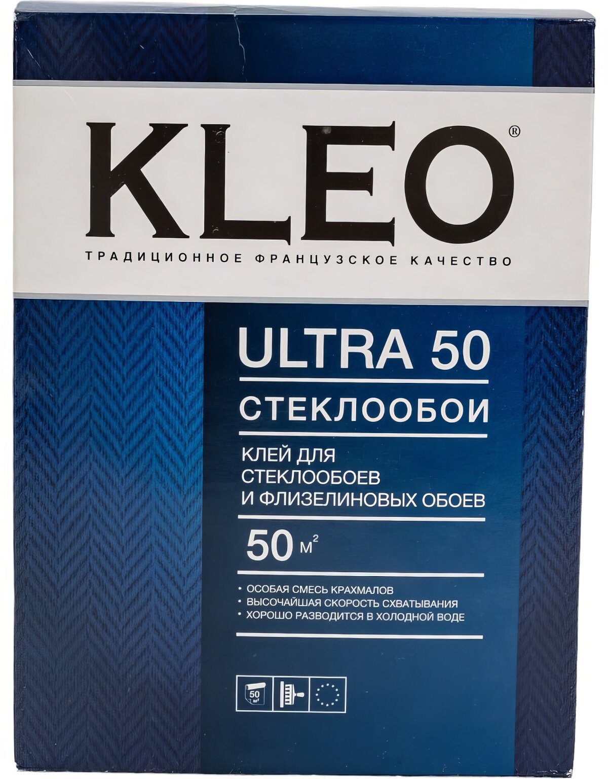 Обойный клей для стеклообоев и флизелиновых обоев KLEO сыпучий 070 ULTRA 50