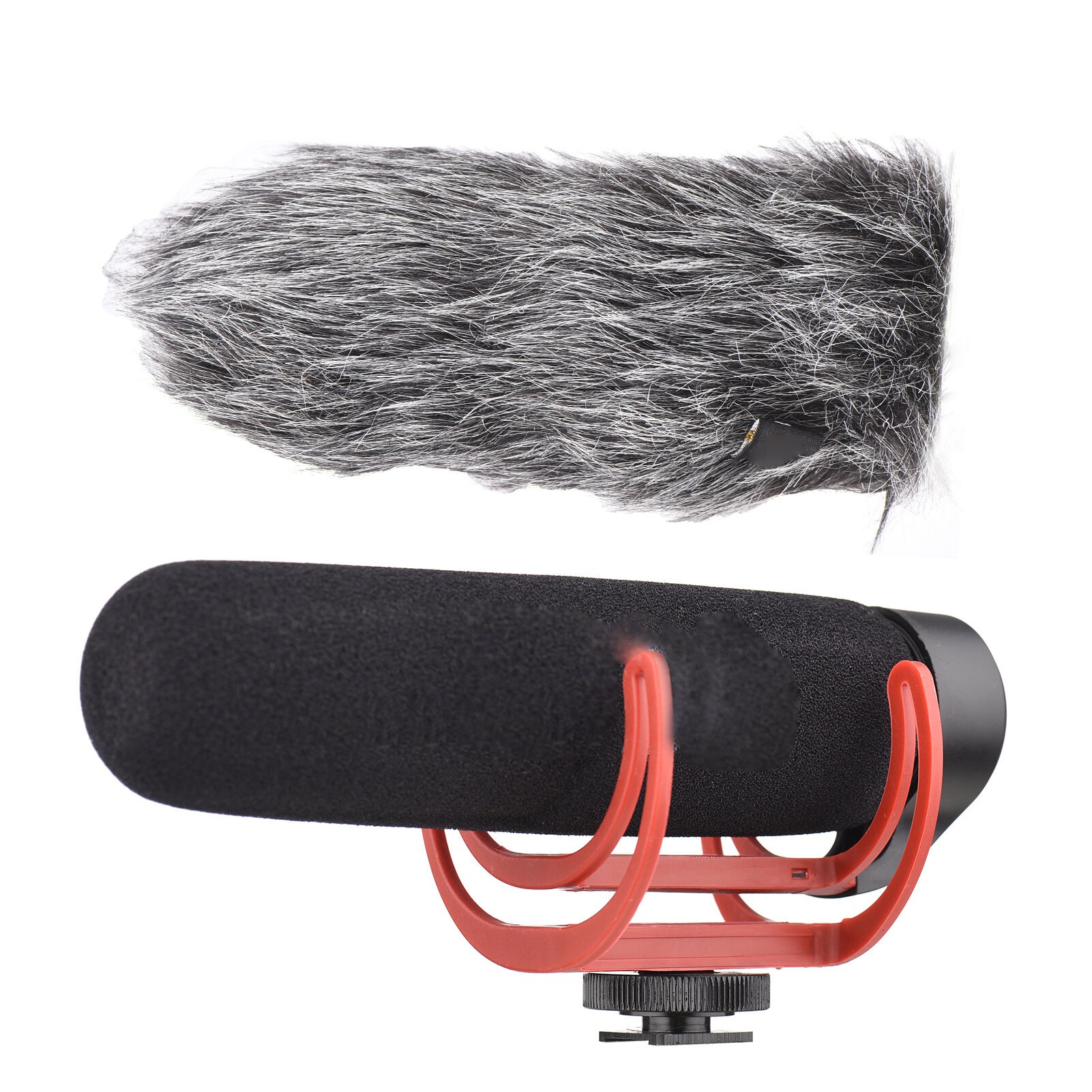 Micrófono direccional supercardioide RODE VideoMic GO, ligero, para cámara, con soporte antivibración y protectores antiviento para cámaras DSLR, DV y videocámaras.
