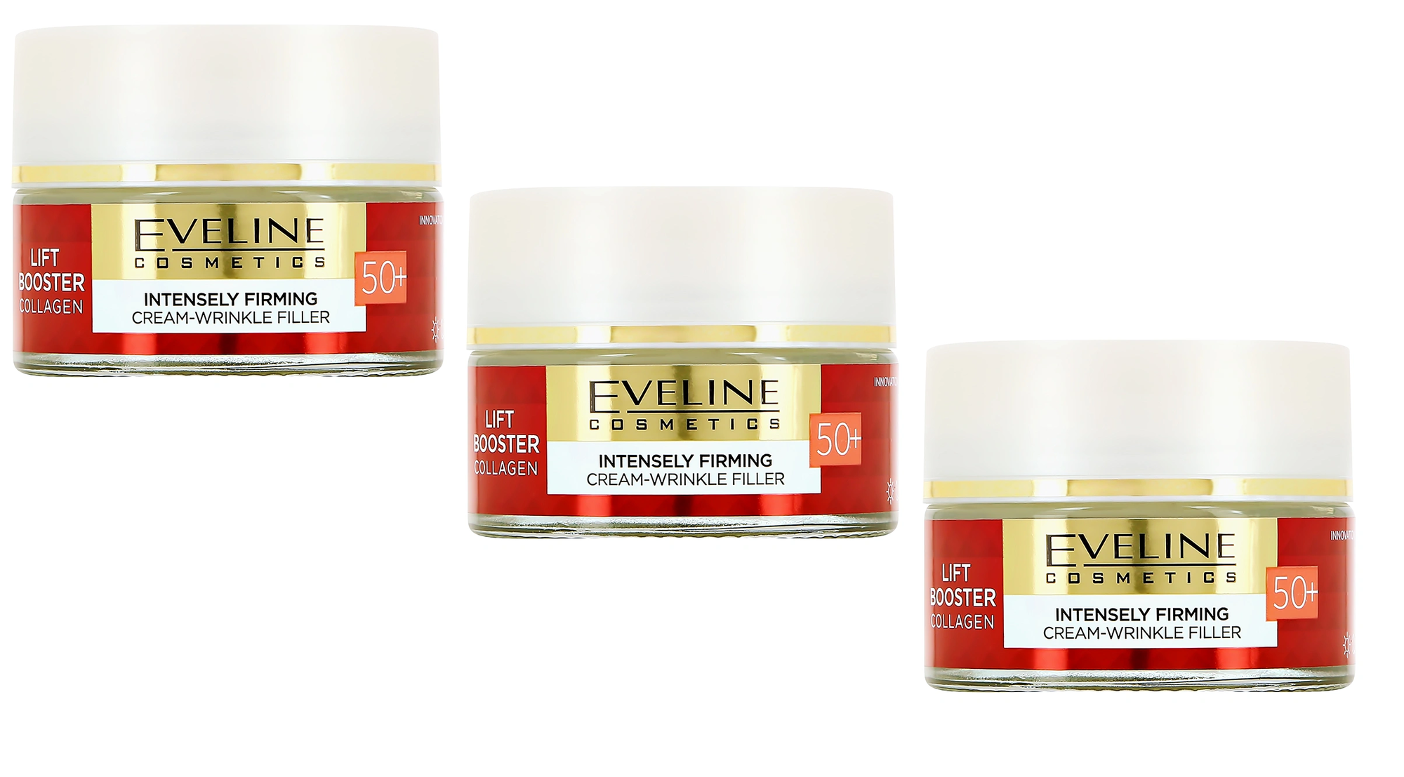 Укрепляющий крем-корректор Eveline против морщин 50+ день/ночь серии lift booster collagen, 50мл 3шт